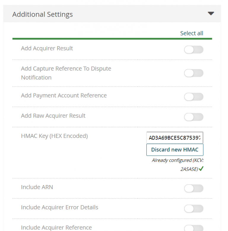 Adyen - Configuring HMAC for standard notifications - Atomia Documentation