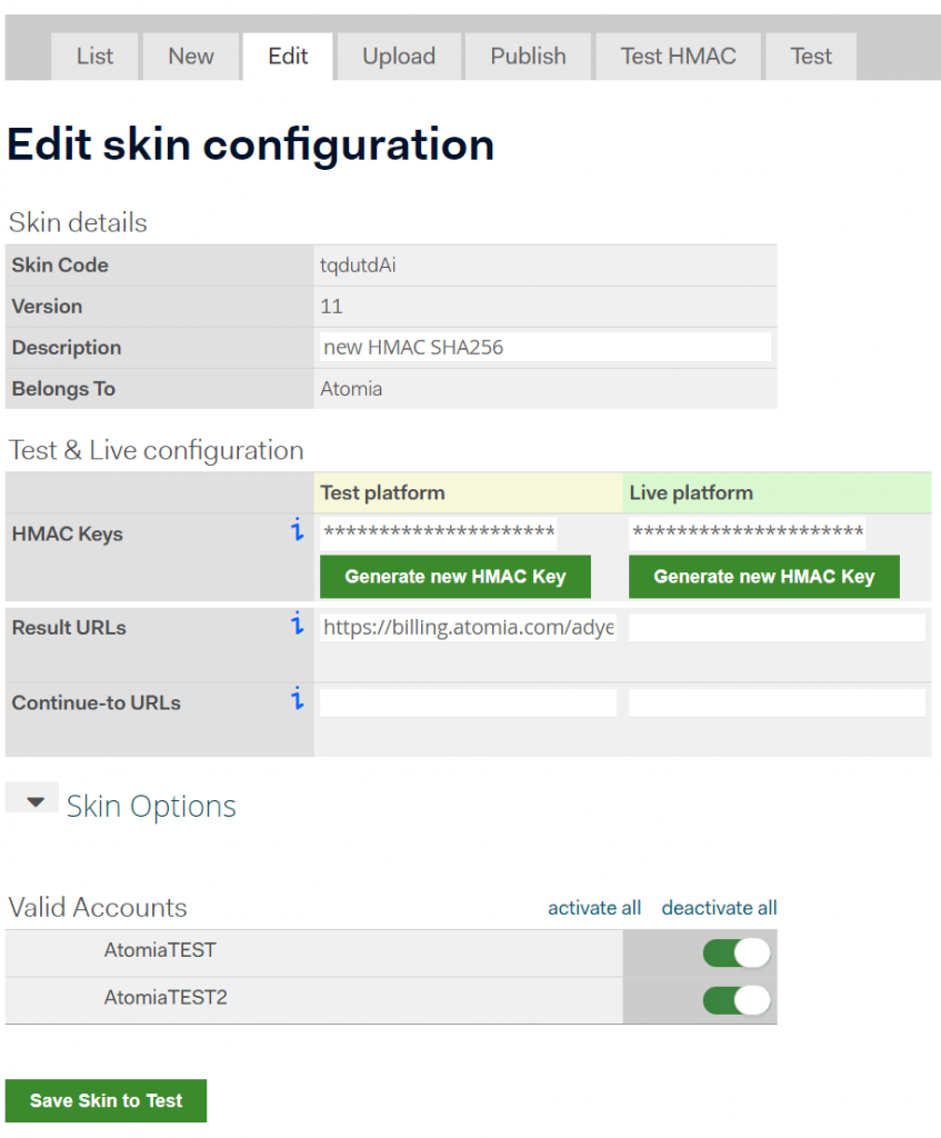 Adyen - Configuring skin - Atomia Documentation