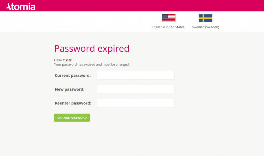 Password expiration - Atomia Documentation